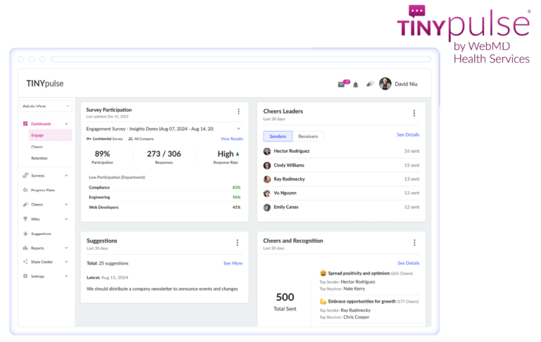 TINYpulse by WebMD Health Services | Employee Engagement and Feedback ...